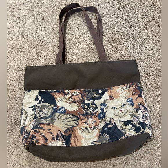 Vintage | Bags | Vintage The Original Pocketbag Kittens Cats Tapestry ...